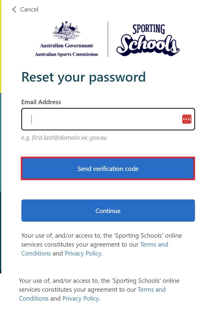 How to reset your password – Sporting Schools Help Centre