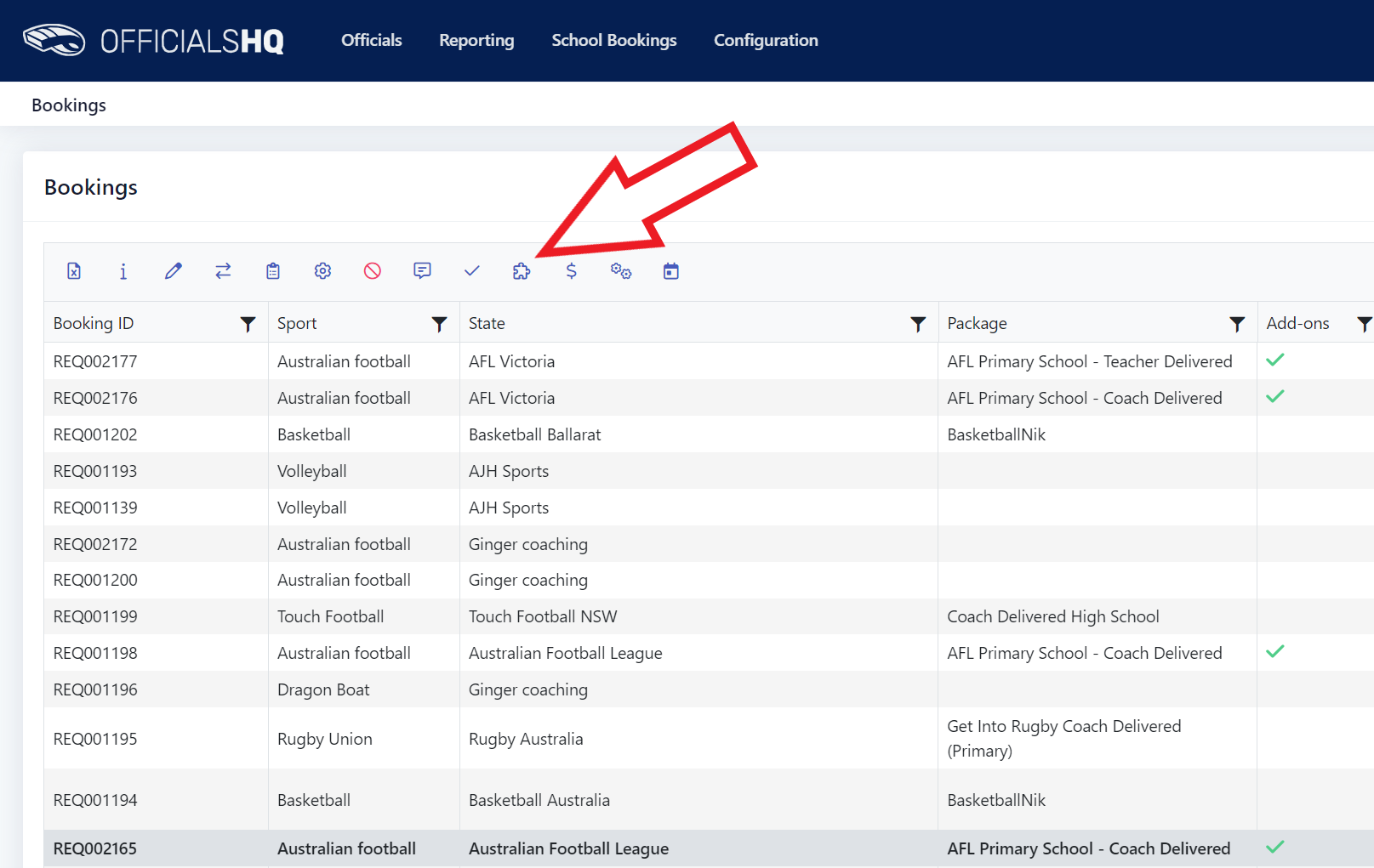 Manage Add-ons (NSO/SSO) – Sporting Schools Help Centre