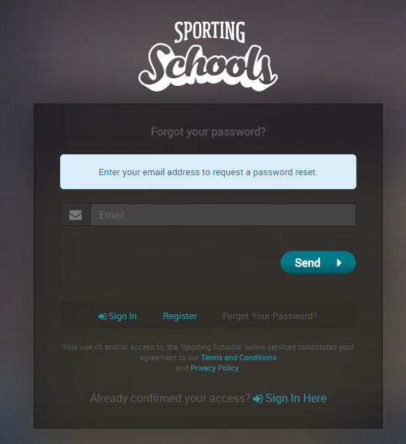 How to reset your password – Sporting Schools Help Centre